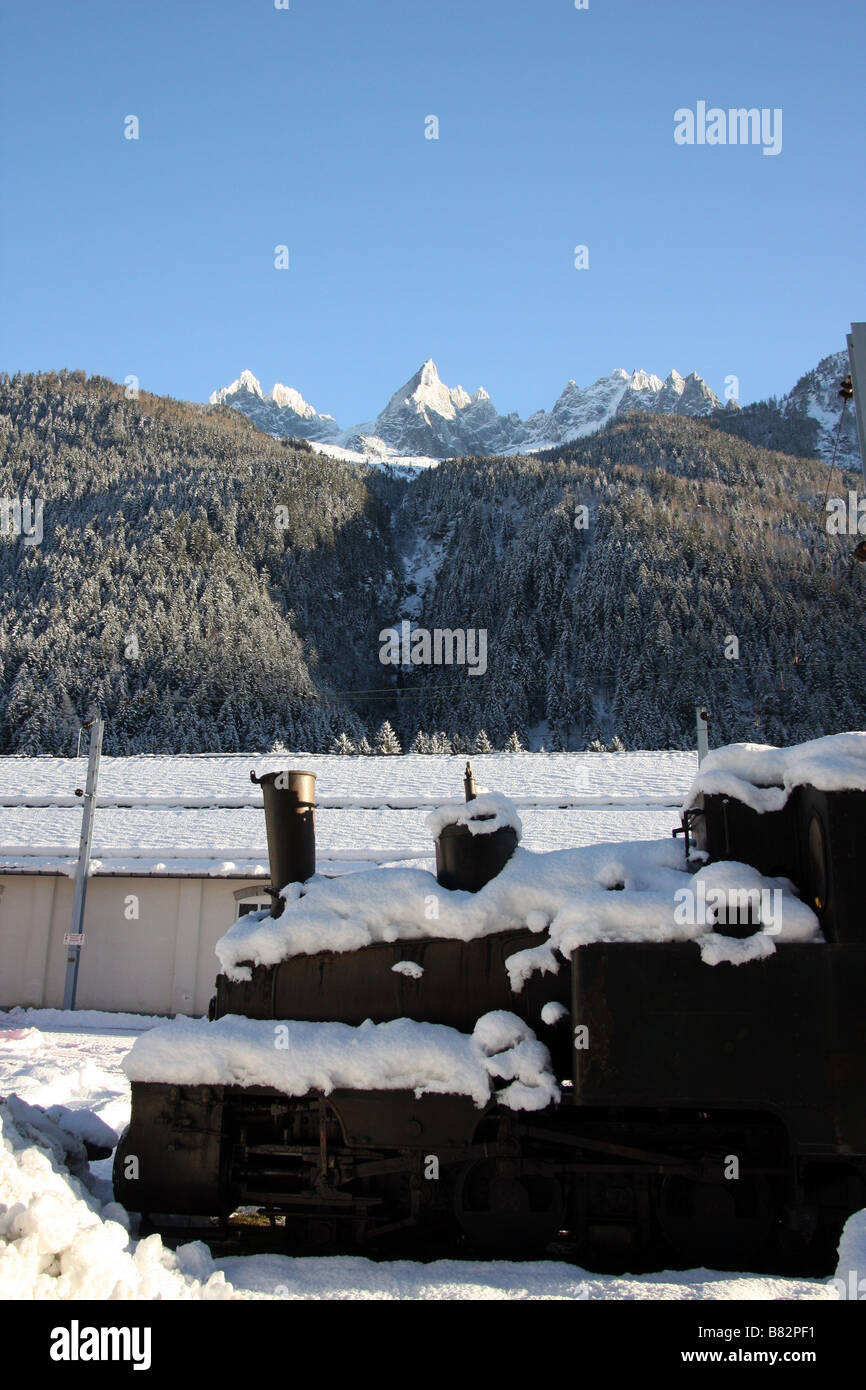Old rack railway steam locomotive before the rack railway station in ...