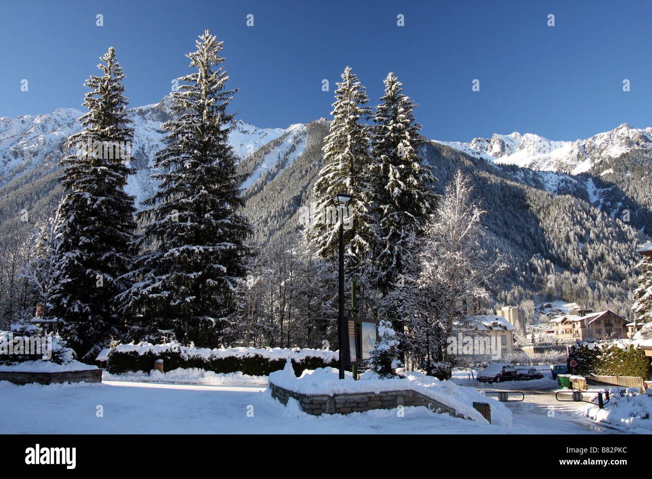 Cold france ice weather snow capped trees hi-res stock photography and ...