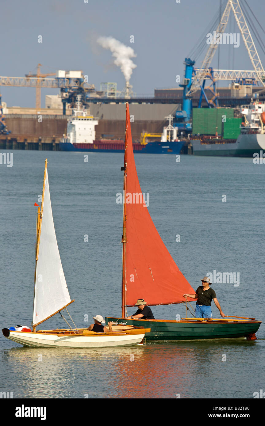 Small sailing boat on the Adour river Boucau France Stock Photo - Alamy