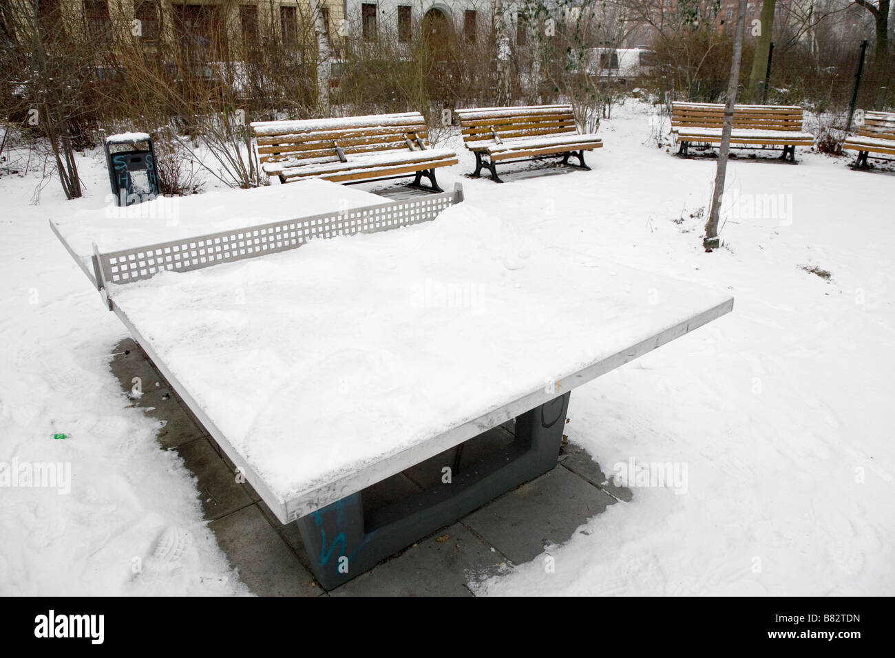 Outdoor table tennis tables hi-res stock photography and images - Alamy