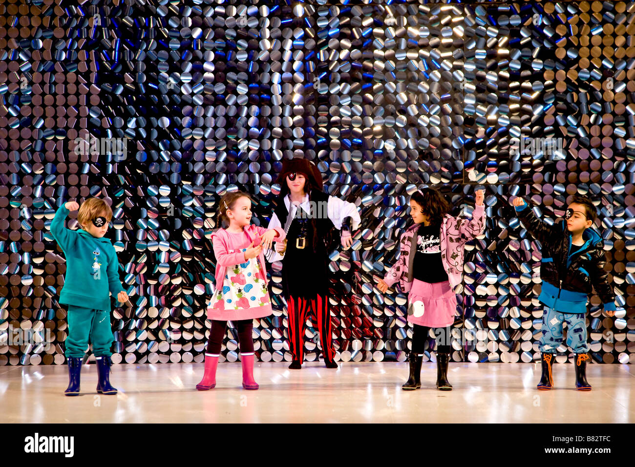 Five dancing children at Copenhagen International Fashion Fair Stock ...