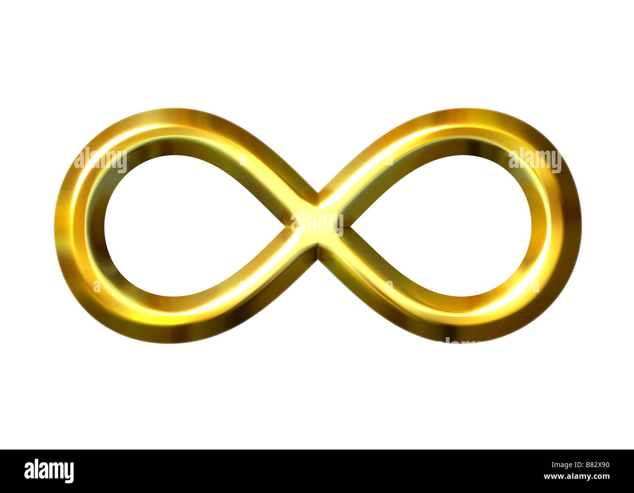 3d golden infinity symbol Stock Photo - Alamy