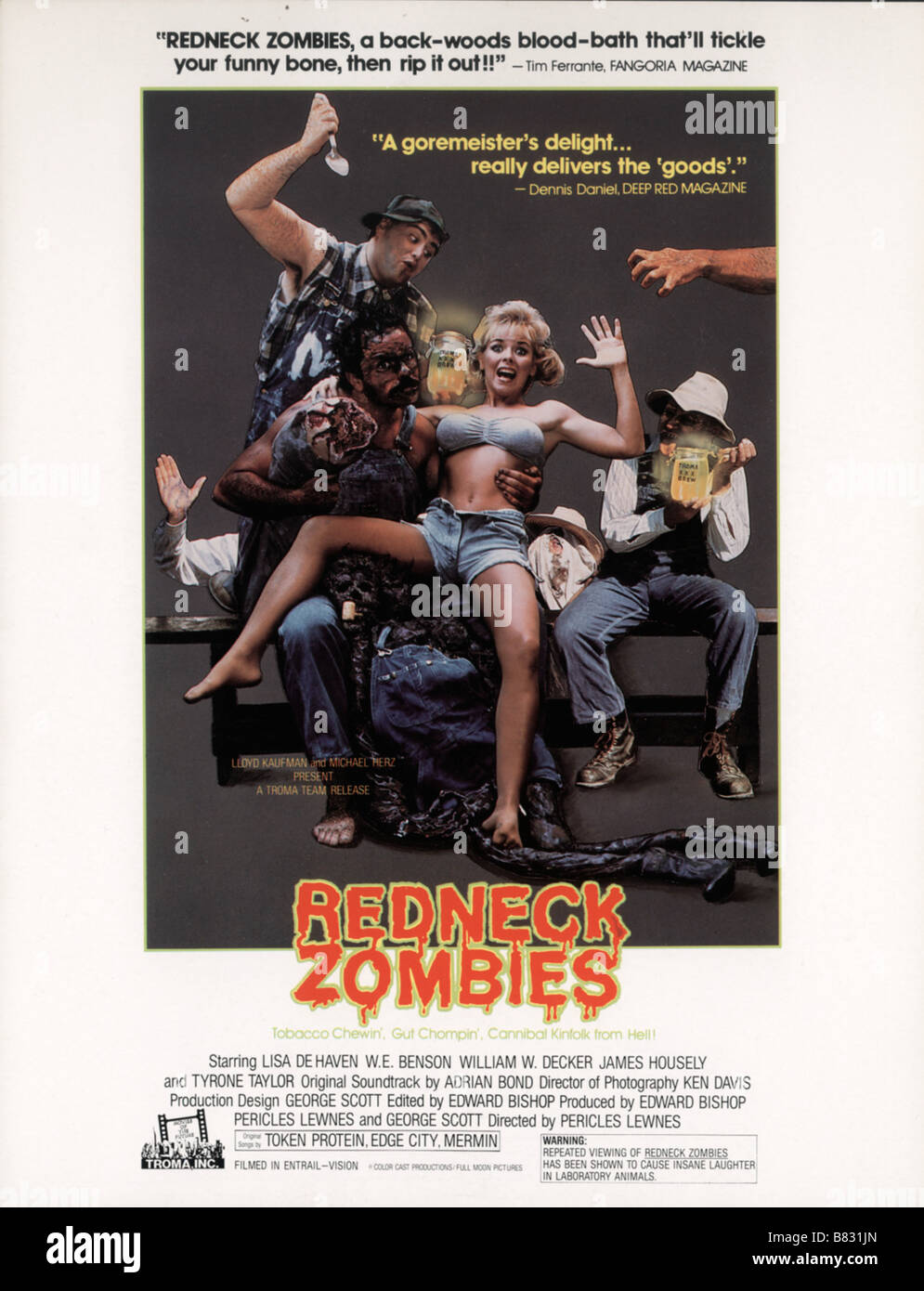 Redneck Zombies Redneck Zombies (1987) (V) usa affiche, poster Director: Pericles Lewnes Stock ...