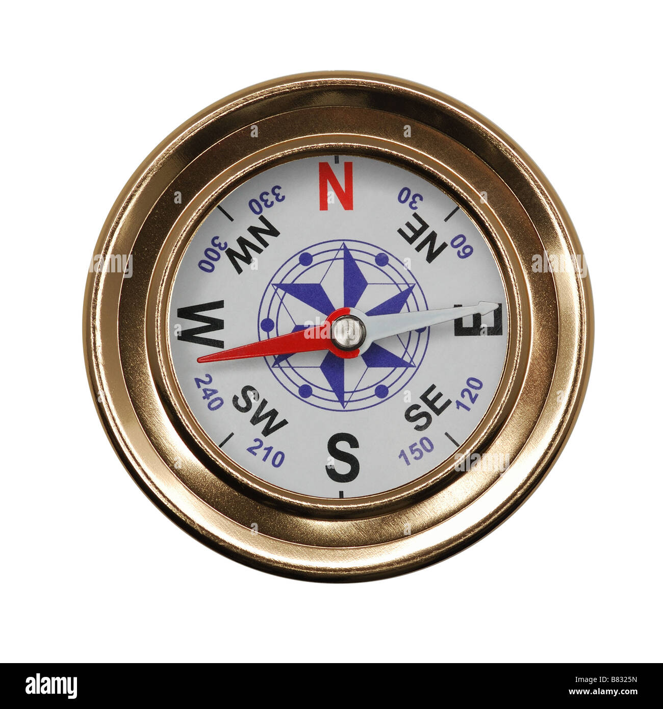 Compass The device for the instruction of a direction in a gold frame ...