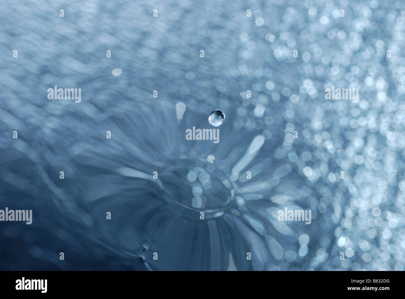 drop motion A water table with effective drops stains on water Stock ...