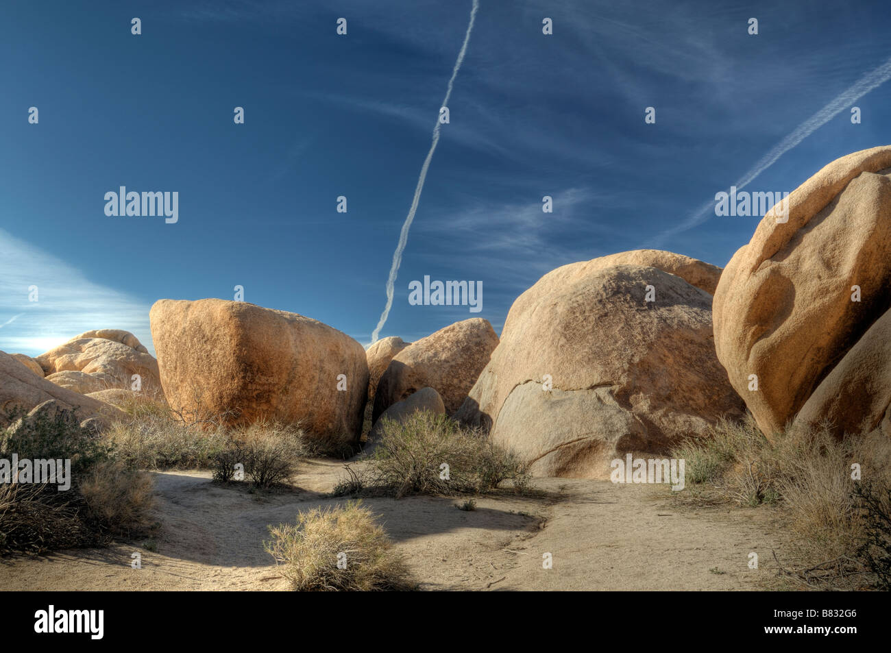 boulders rock formations form formation white tank area joshua tree ...