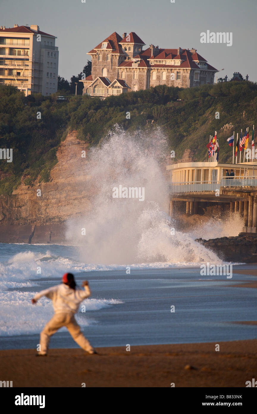 Biarritz central beach France Stock Photo - Alamy