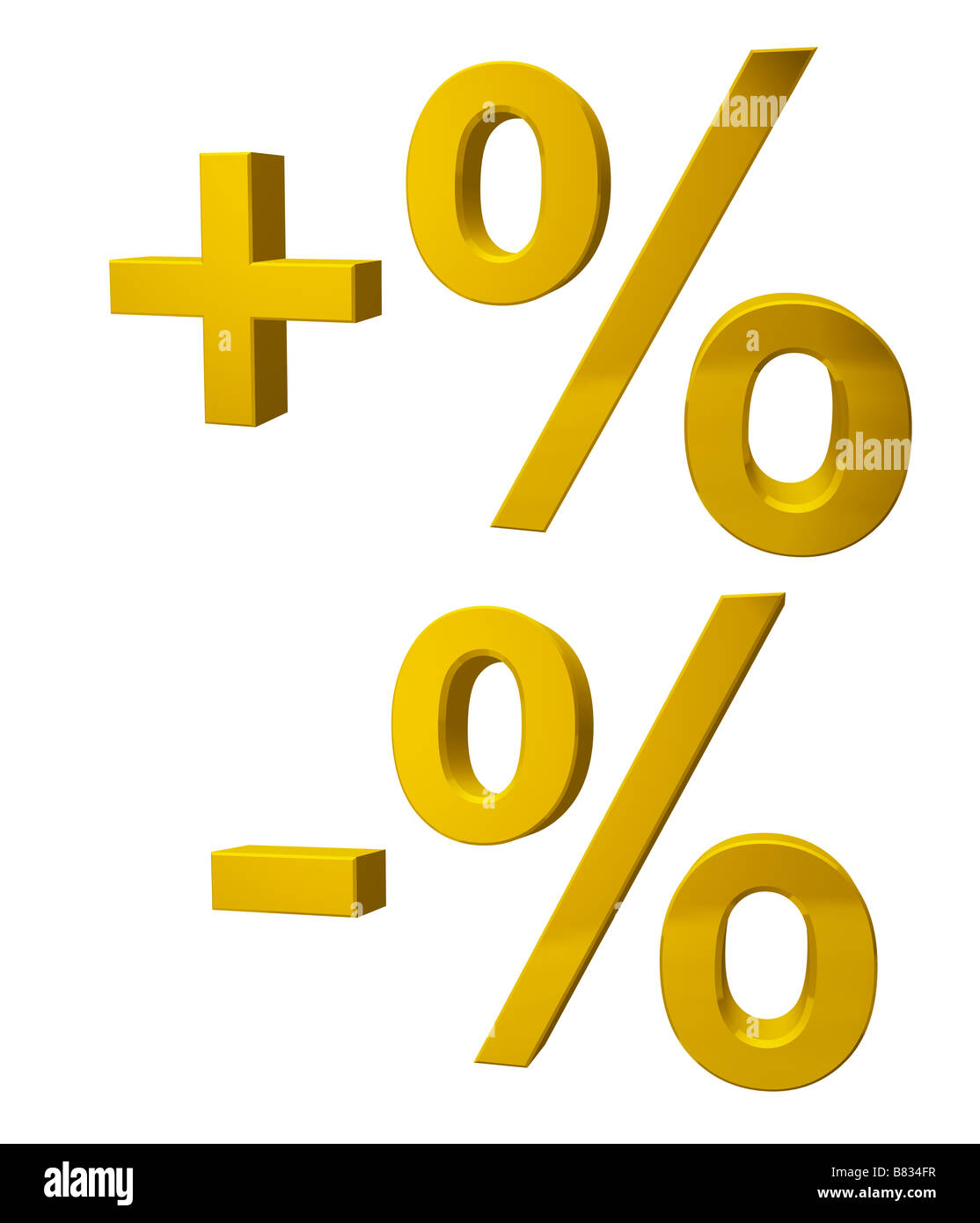 Gold percent The three dimensional image of a mathematical symbol ...
