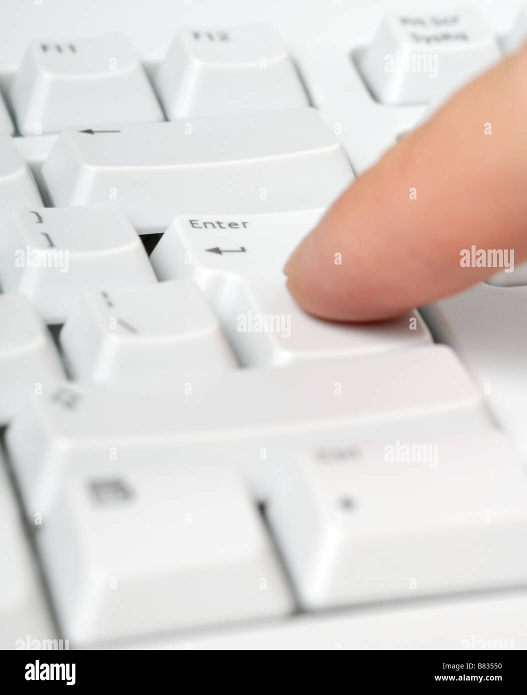 keyboard and finger The computer device for input of symbols Stock ...