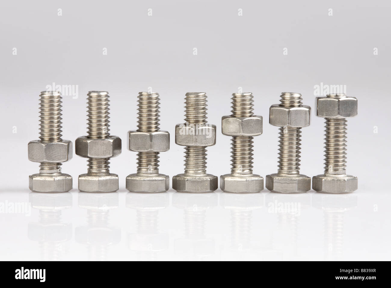Arrangement of nuts and screws Stock Photo - Alamy