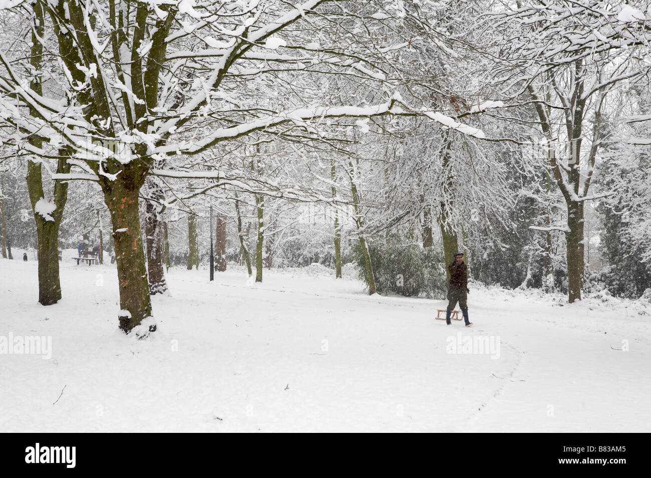 Heavy snow creates a winter wonderland, London Stock Photo - Alamy