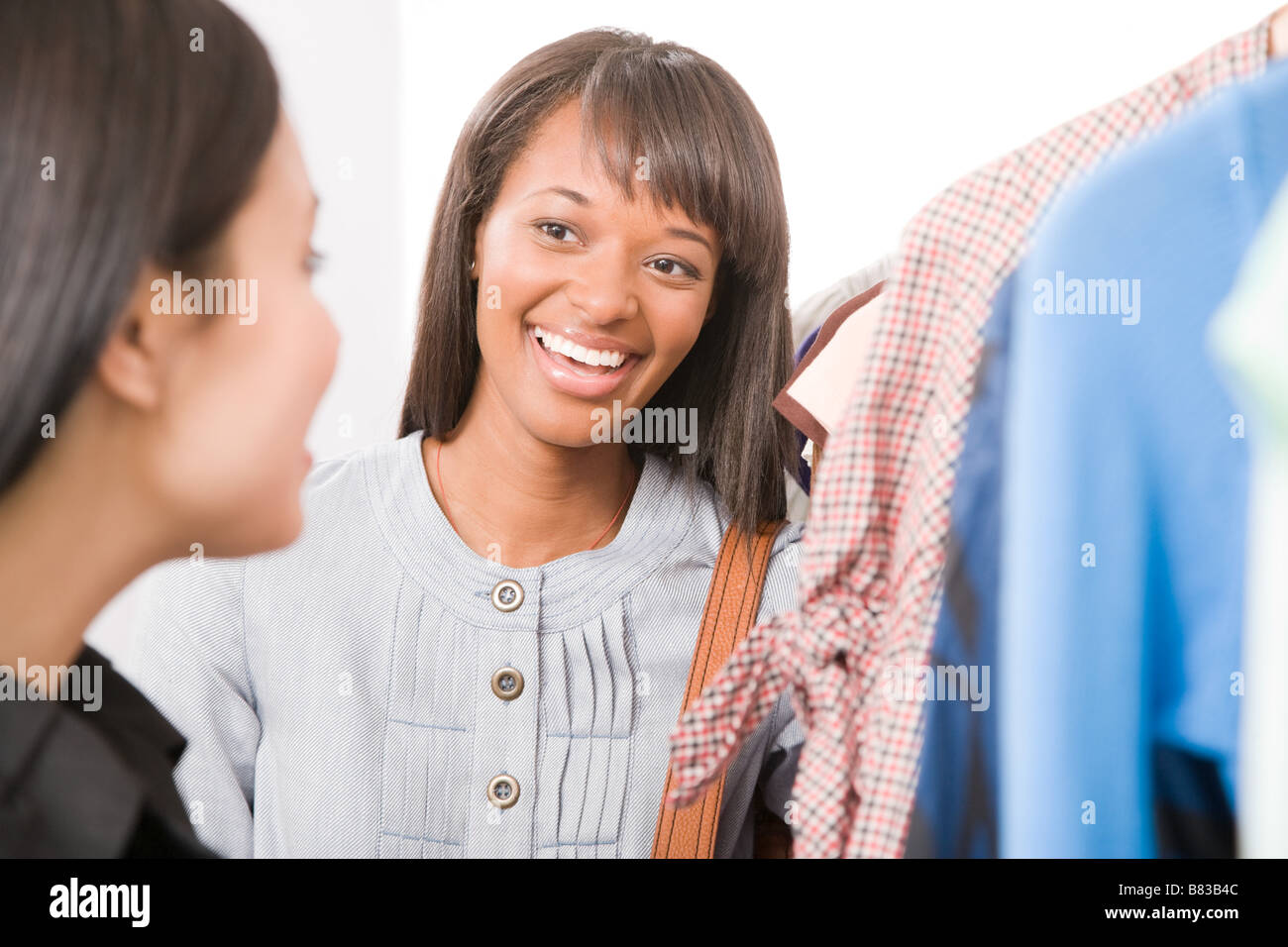Women in clothes shop Stock Photo - Alamy