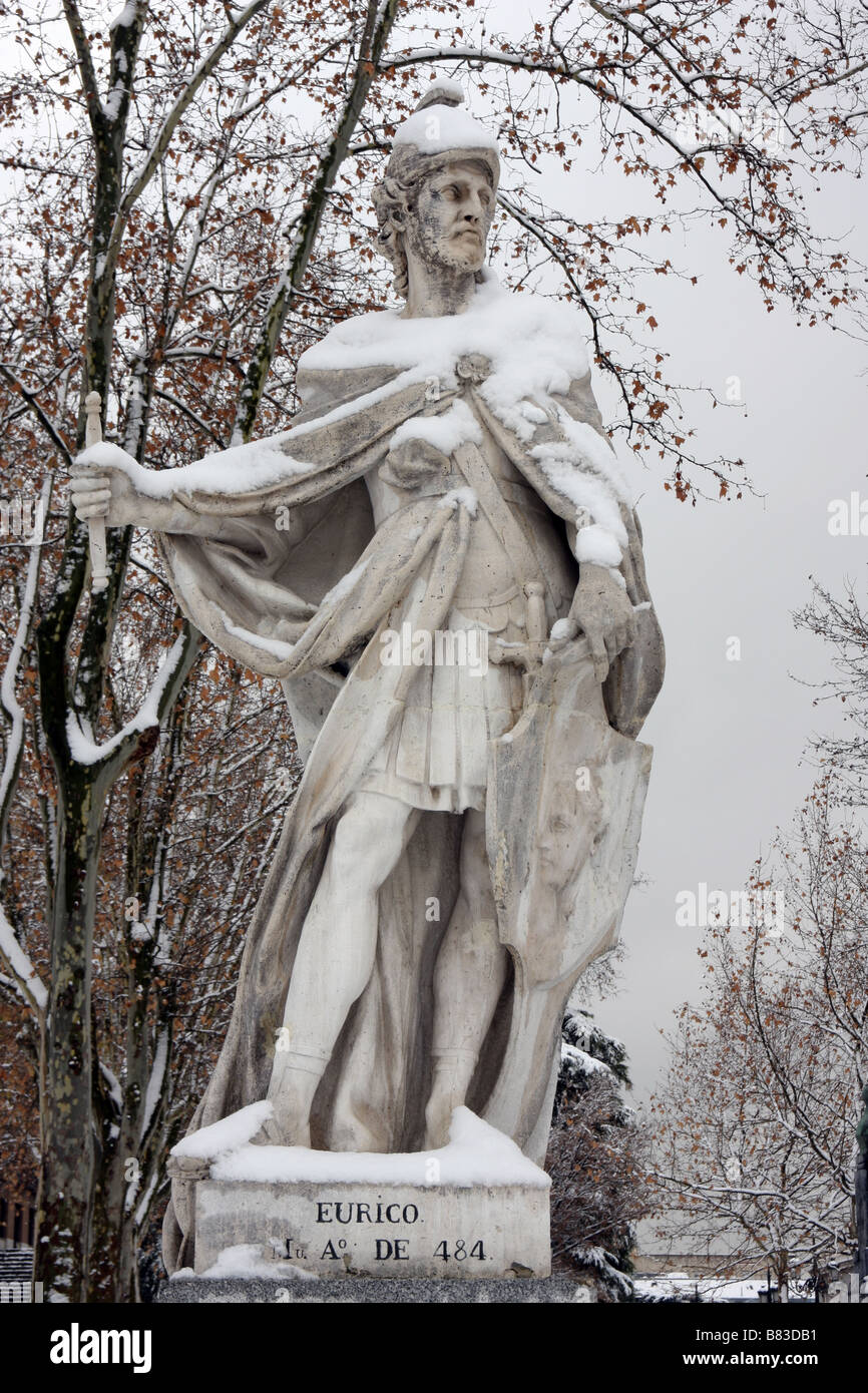 Statue of Eurico, Goth King of Spain, Oriente Square, Madrid, Spain ...