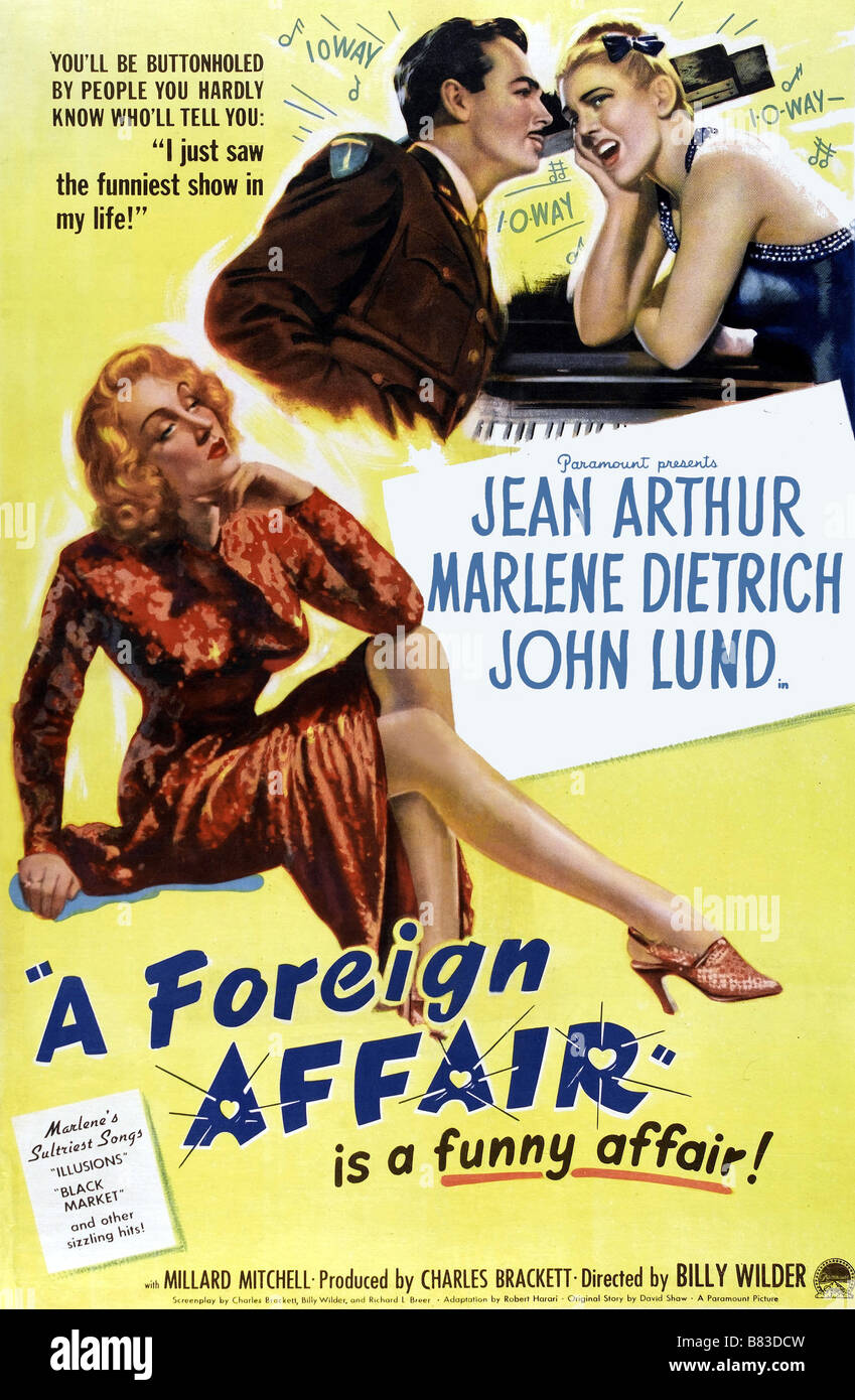 A Foreign Affair Year : 1948 USA Director: Billy Wilder Movie poster ...