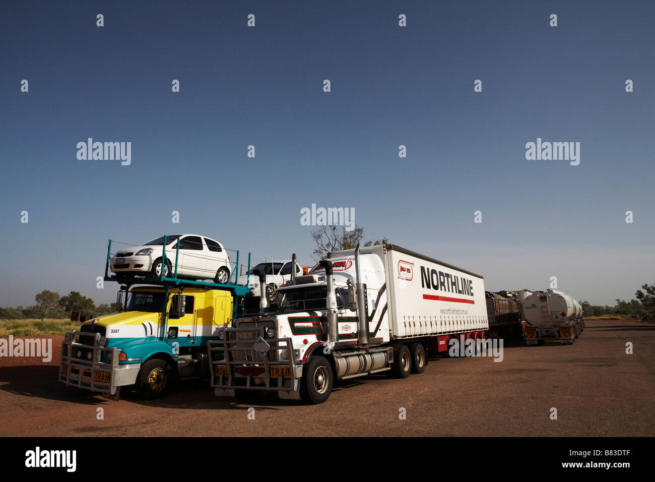 Road Train in the Australian Outback at Wauchope Roadhouse, Northern ...