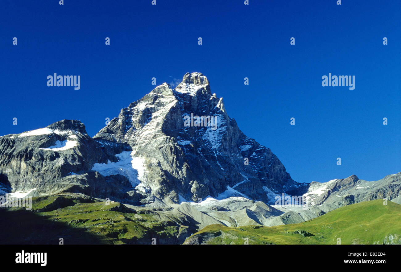 Cervino, Matterhorn mount, Mont Cervin - Alps, Italy Stock Photo - Alamy