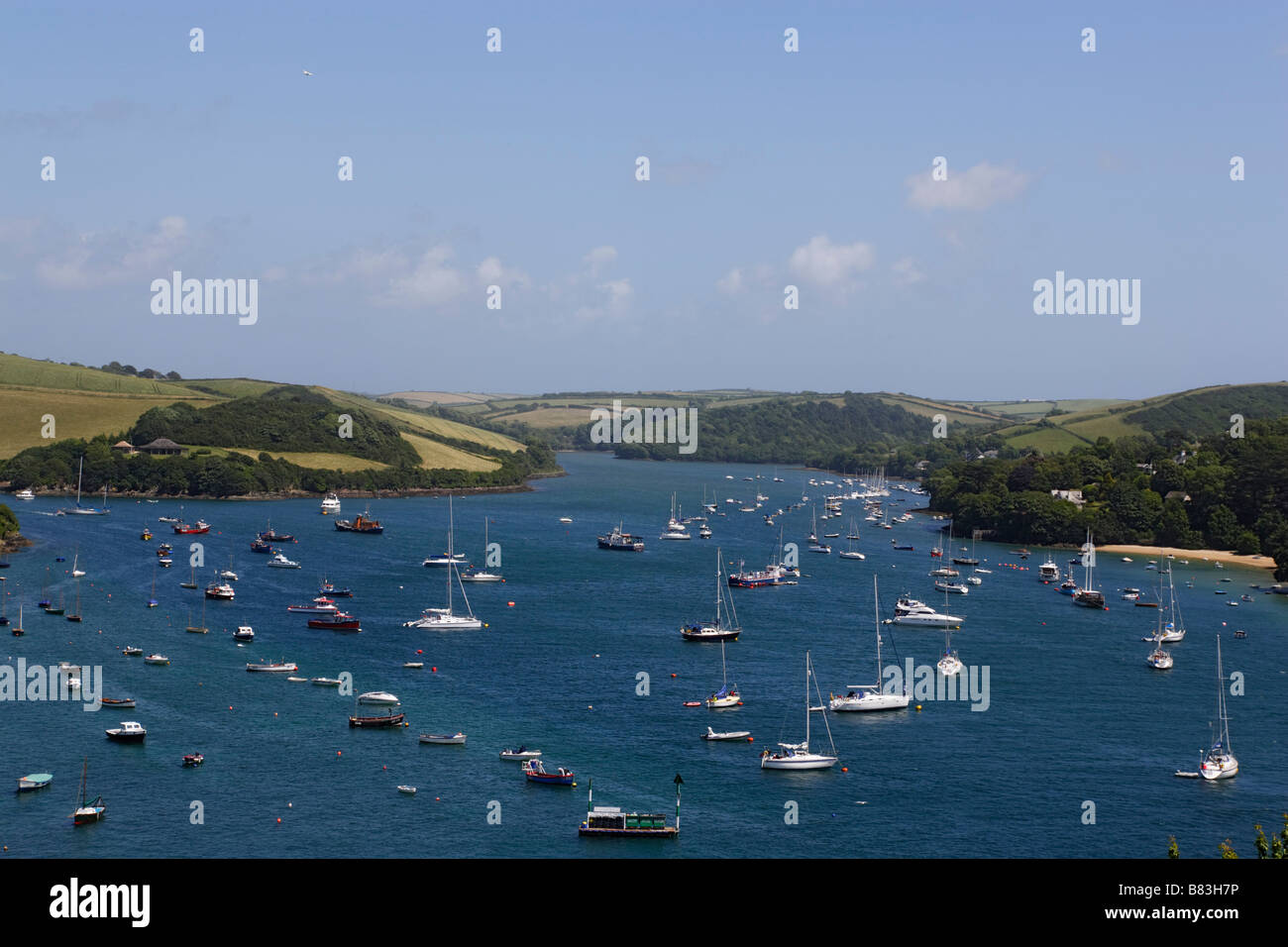Aerial view of the salcombe estuary hi-res stock photography and images ...