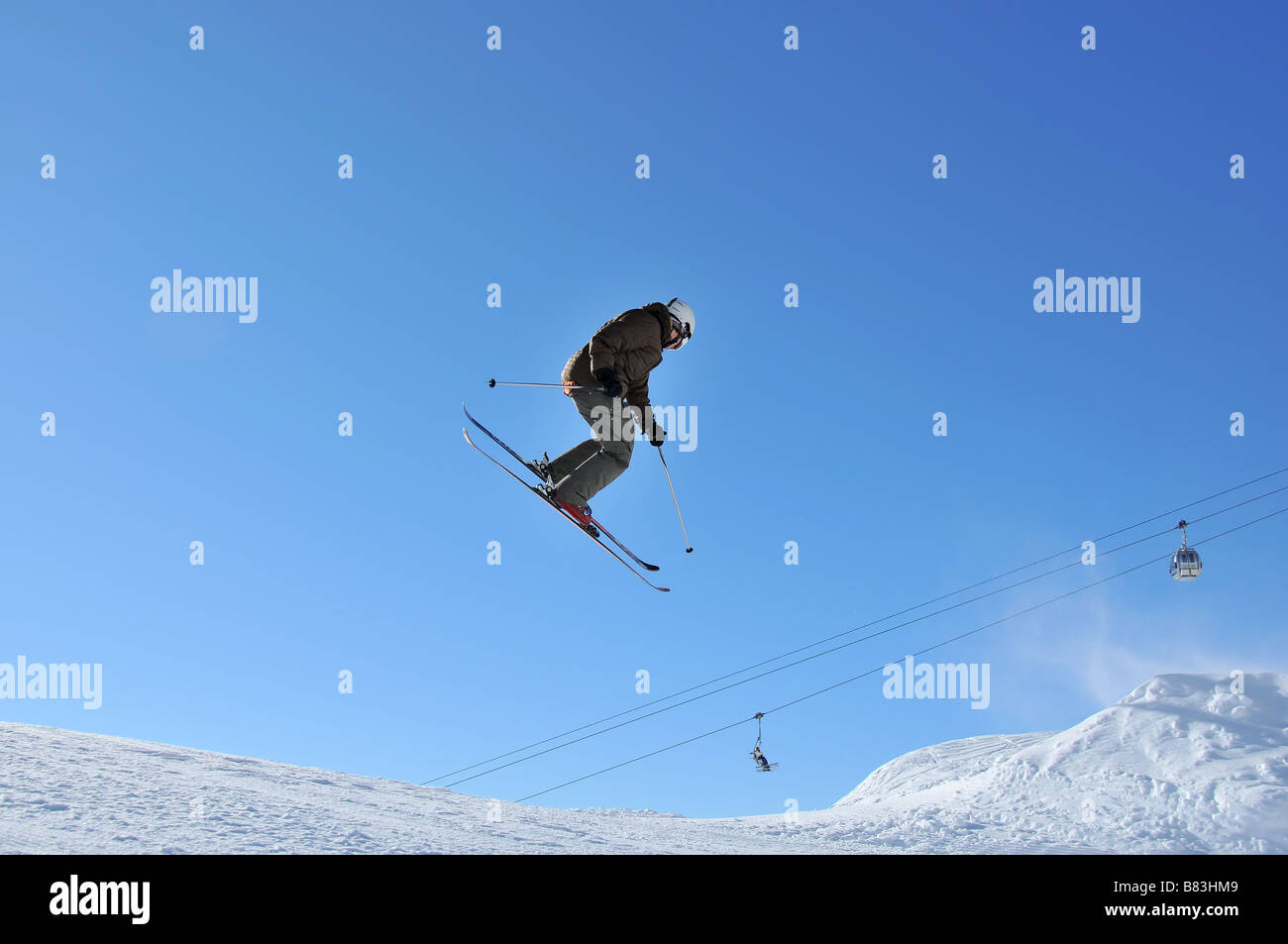 a skier high in the air Stock Photo - Alamy