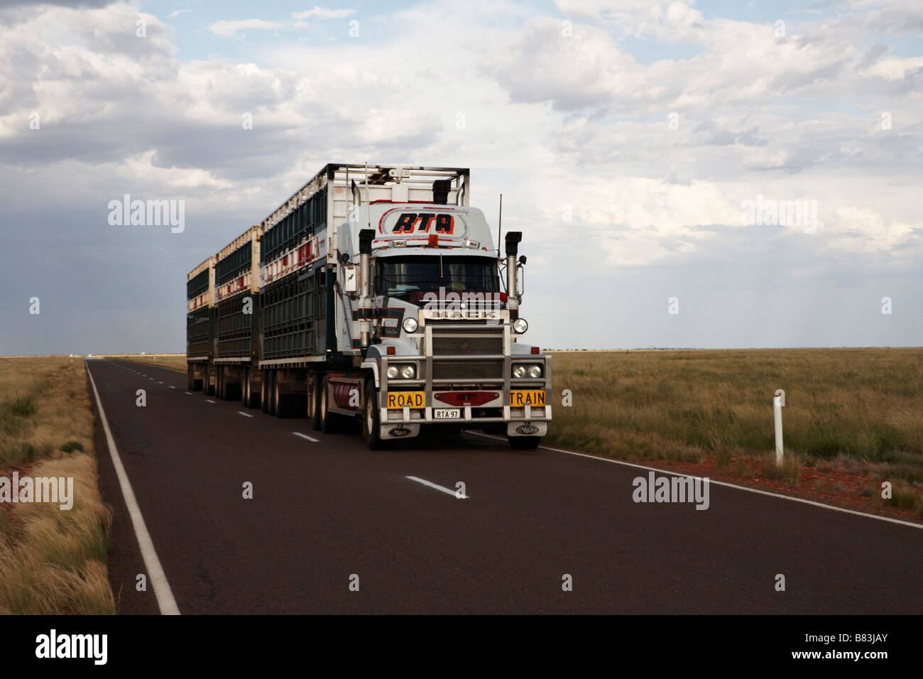 Road Train in the Australian Outback Stock Photo - Alamy