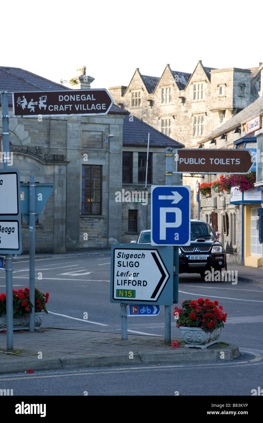 The Diamond Main Street Donegal Town Ireland Stock Photo - Alamy