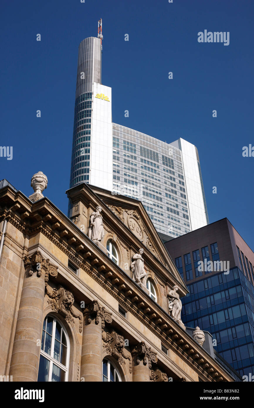 The Commerzbank headquarters banking district Frankfurt Hesse Germany ...