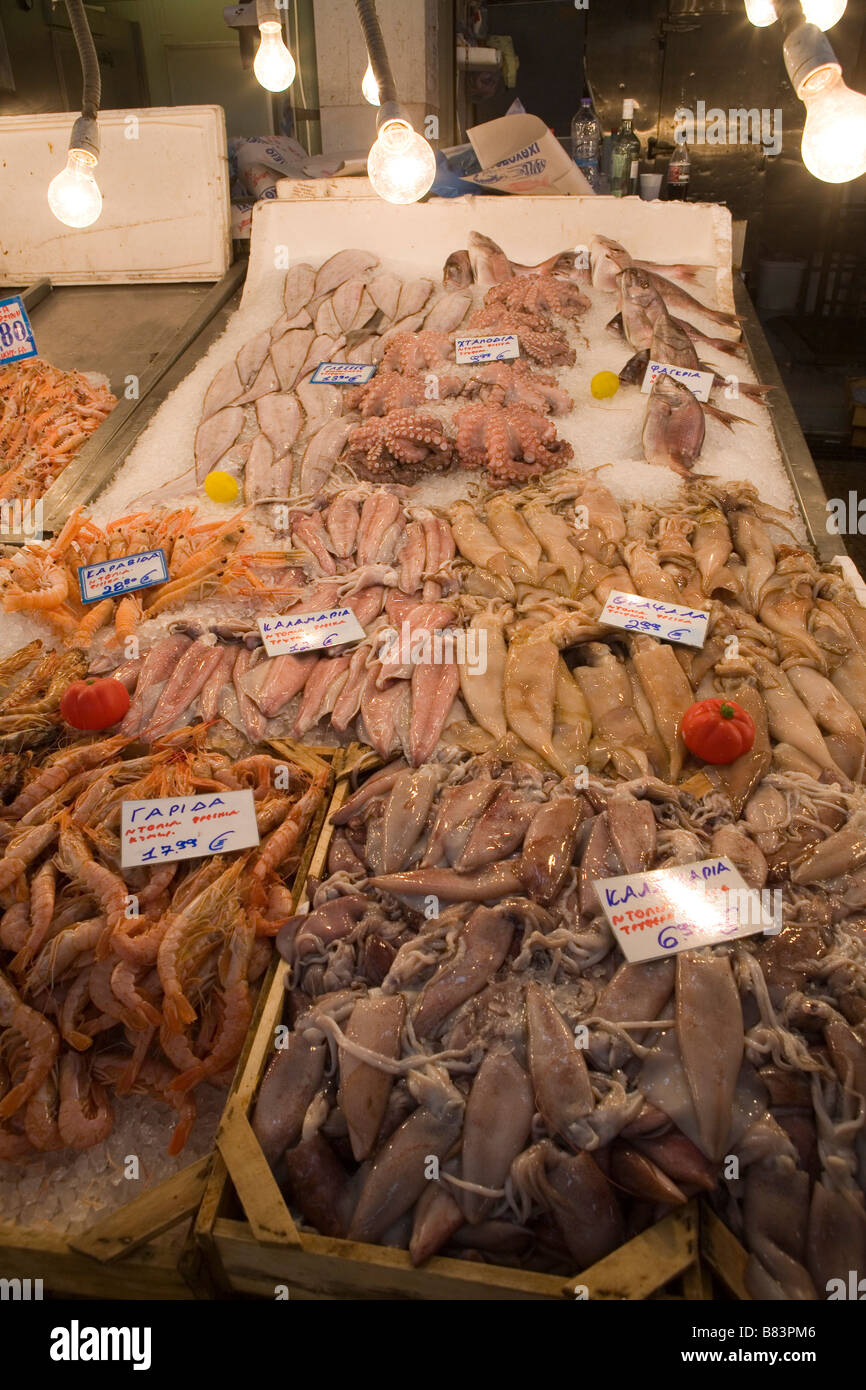 Seafood counter greece hi-res stock photography and images - Alamy