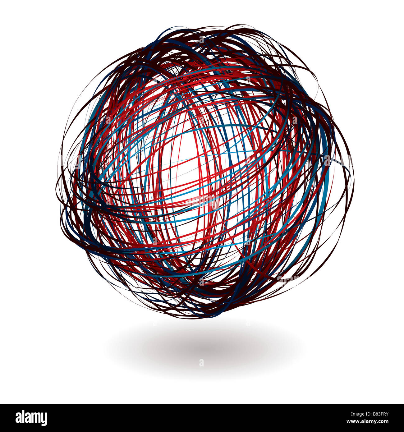 Red circular lines abstract Cut Out Stock Images & Pictures - Alamy