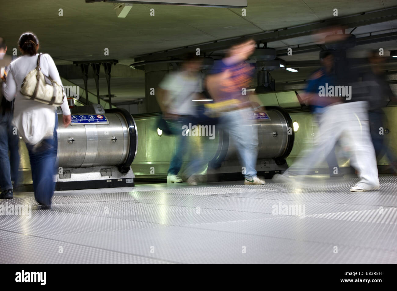 London Underground people and machines Stock Photo - Alamy