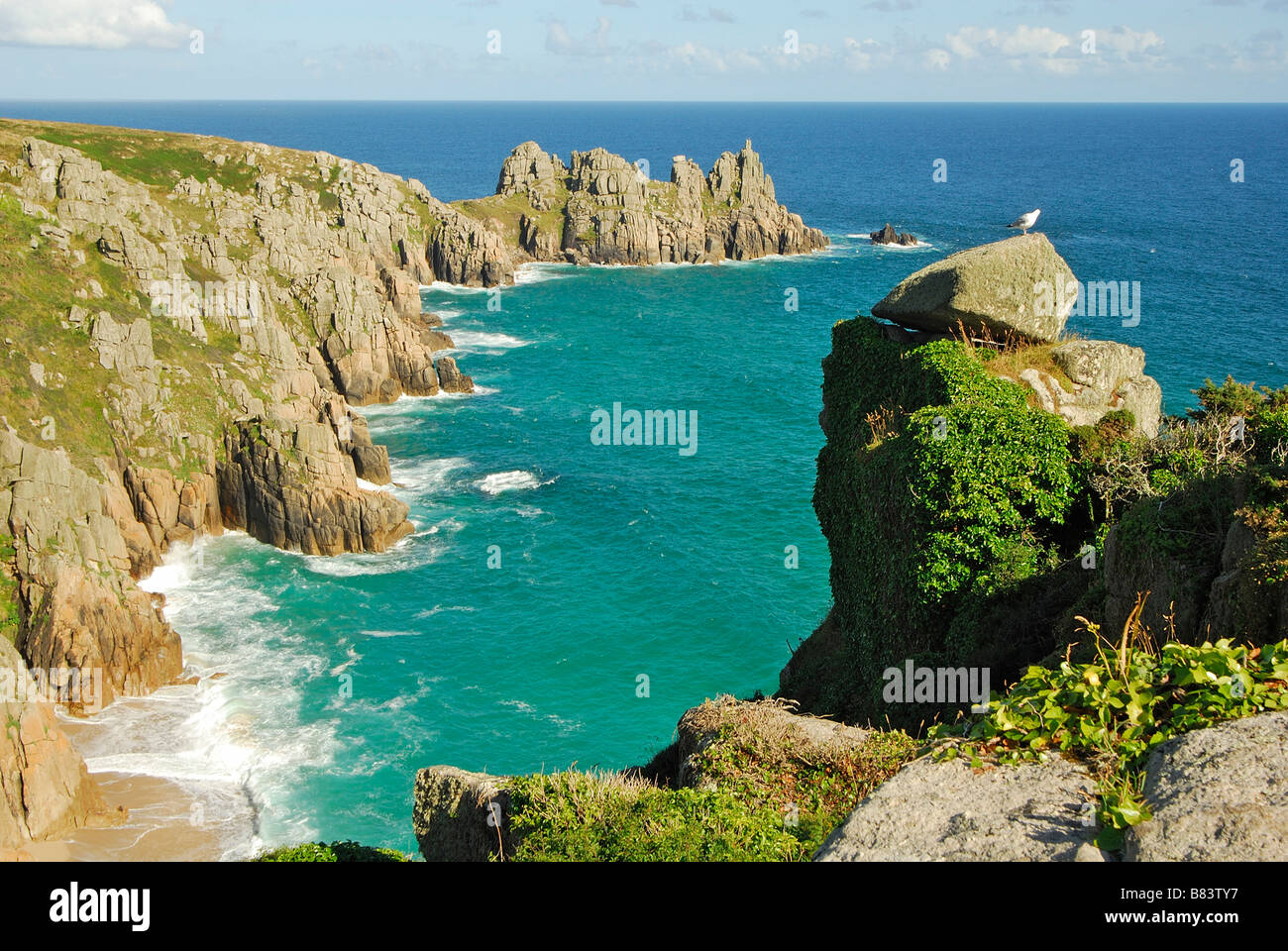 Logan Rock Cornwall UK Stock Photo - Alamy