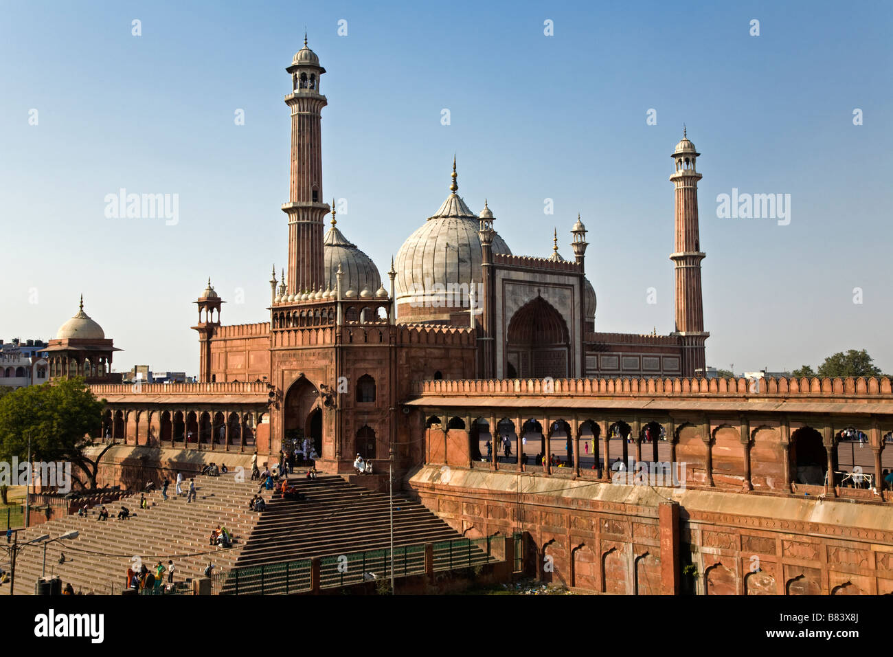Jama Masjid mosque in Old Delhi completed in 1658 by Shah Jahan Stock ...