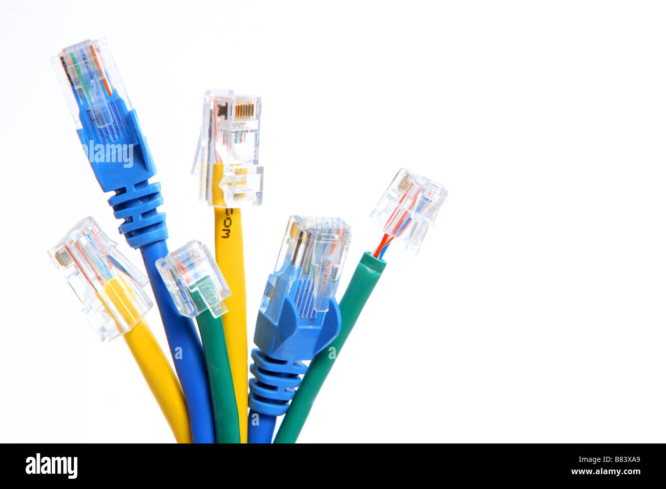 A bunch of eithernet cables Stock Photo - Alamy