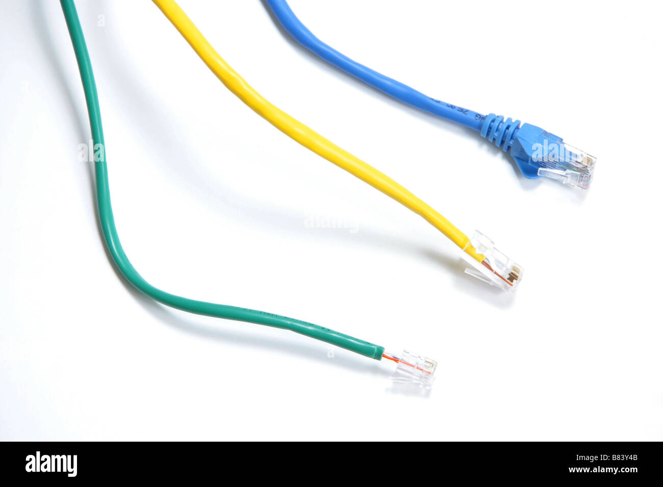 A bunch of eithernet cables Stock Photo - Alamy