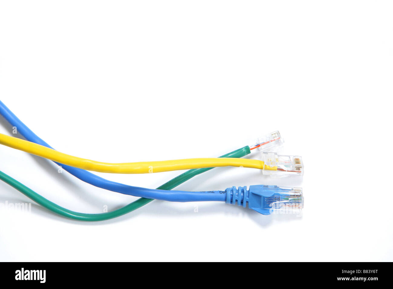 A bunch of eithernet cables Stock Photo - Alamy