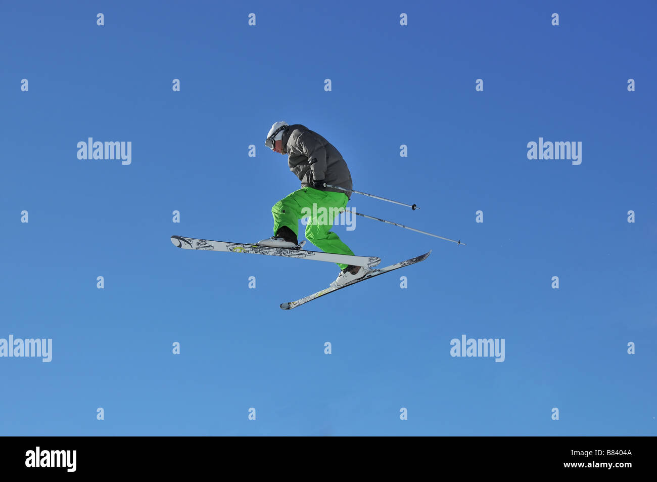 skier performing a high jump Stock Photo - Alamy