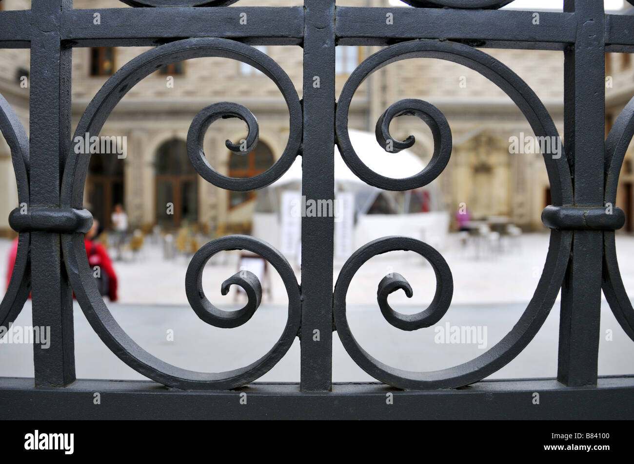 Iron gate details Prague Stock Photo - Alamy