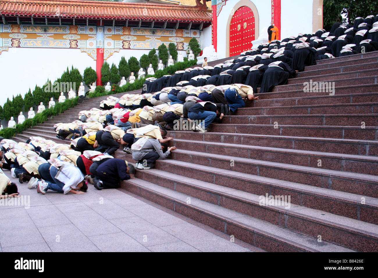 Monks in Buddhist Ceremony at Fokuangshan Monastery in Taiwan Stock ...