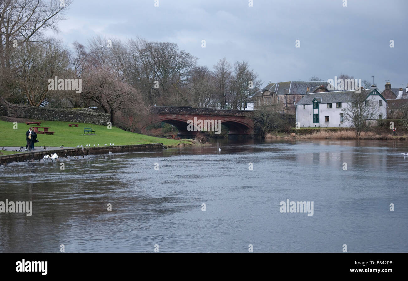 The Red Bridge over the River Teith Callander Stock Photo - Alamy