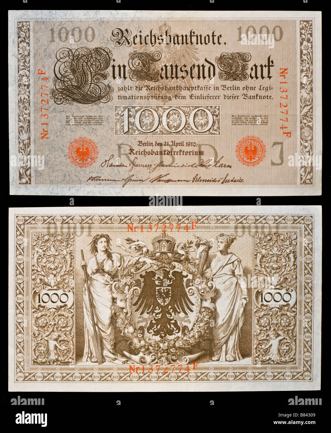 Ranking TOP5 1000 German Mark Banknote April 1910 ...