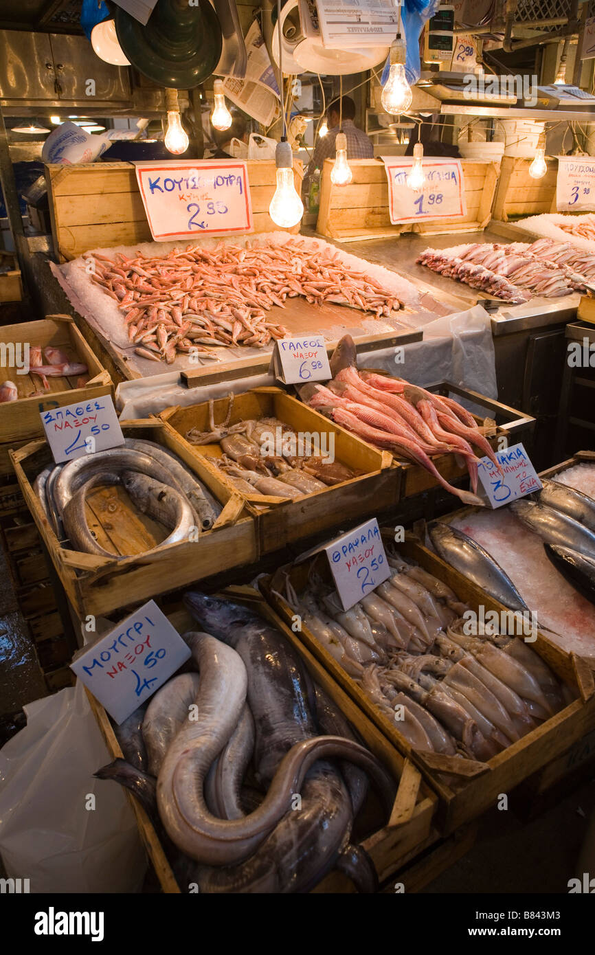 Greece central market fresh fish hi-res stock photography and images ...