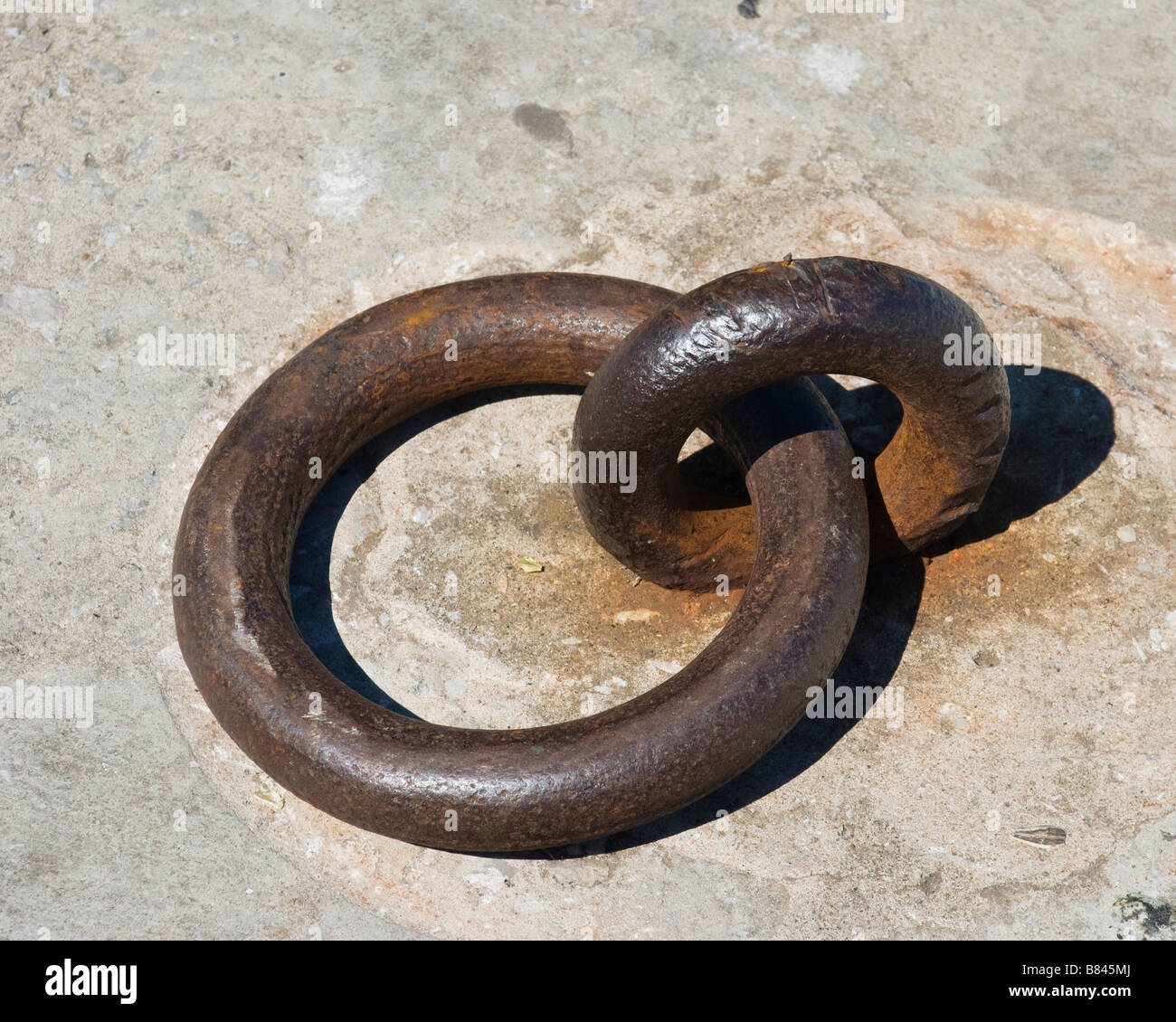 Old metal ring Rock of Gibraltar Mediterranean Stock Photo - Alamy