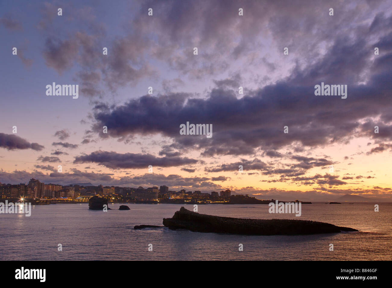 Biarritz central beach Pays Basque France Stock Photo - Alamy