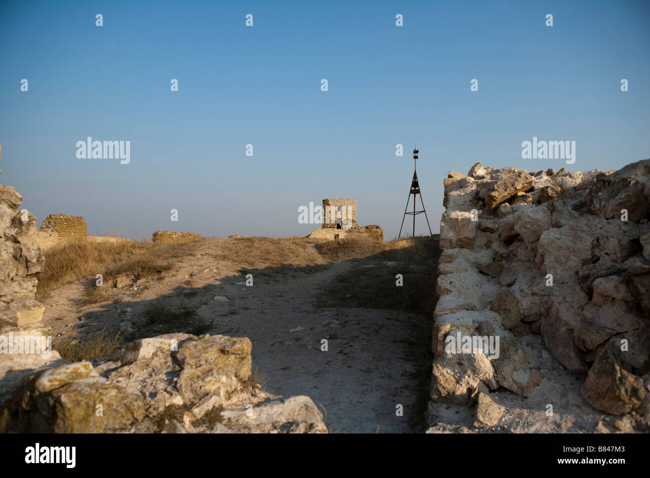 Ancient ruins on a deserted land Stock Photo - Alamy