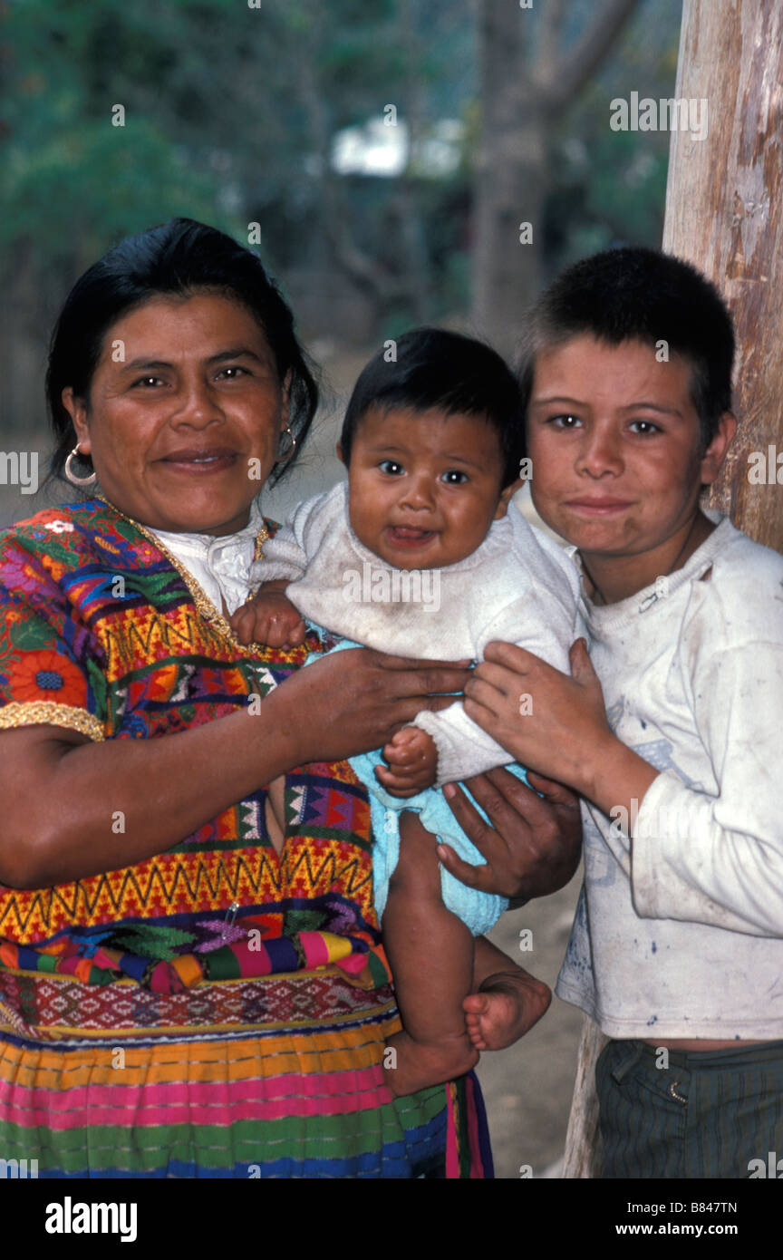 Guatemala family with baby Stock Photo - Alamy