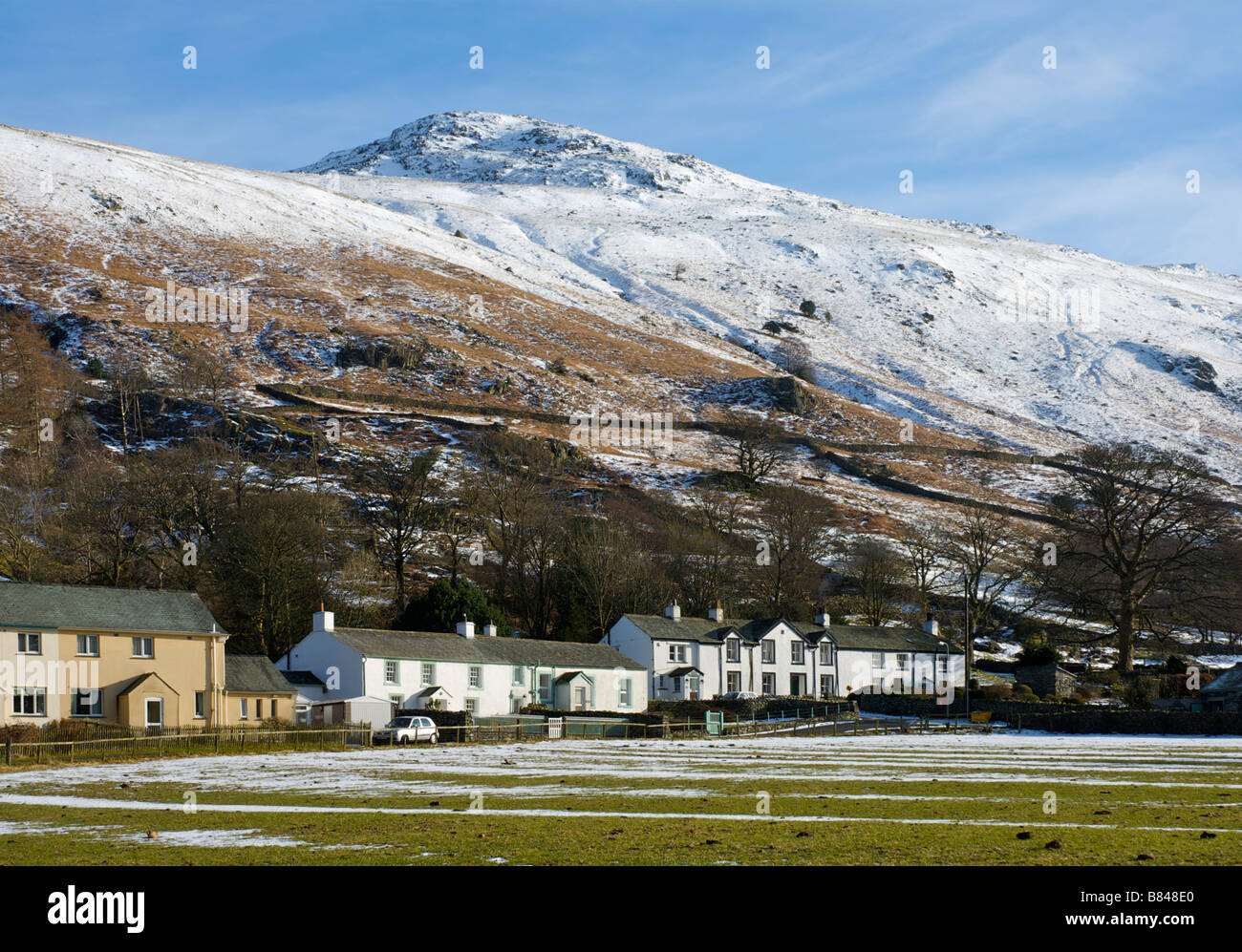 Fisher Place, Legburthwaite, near Thirlmere, backed up by Helvellyn ...