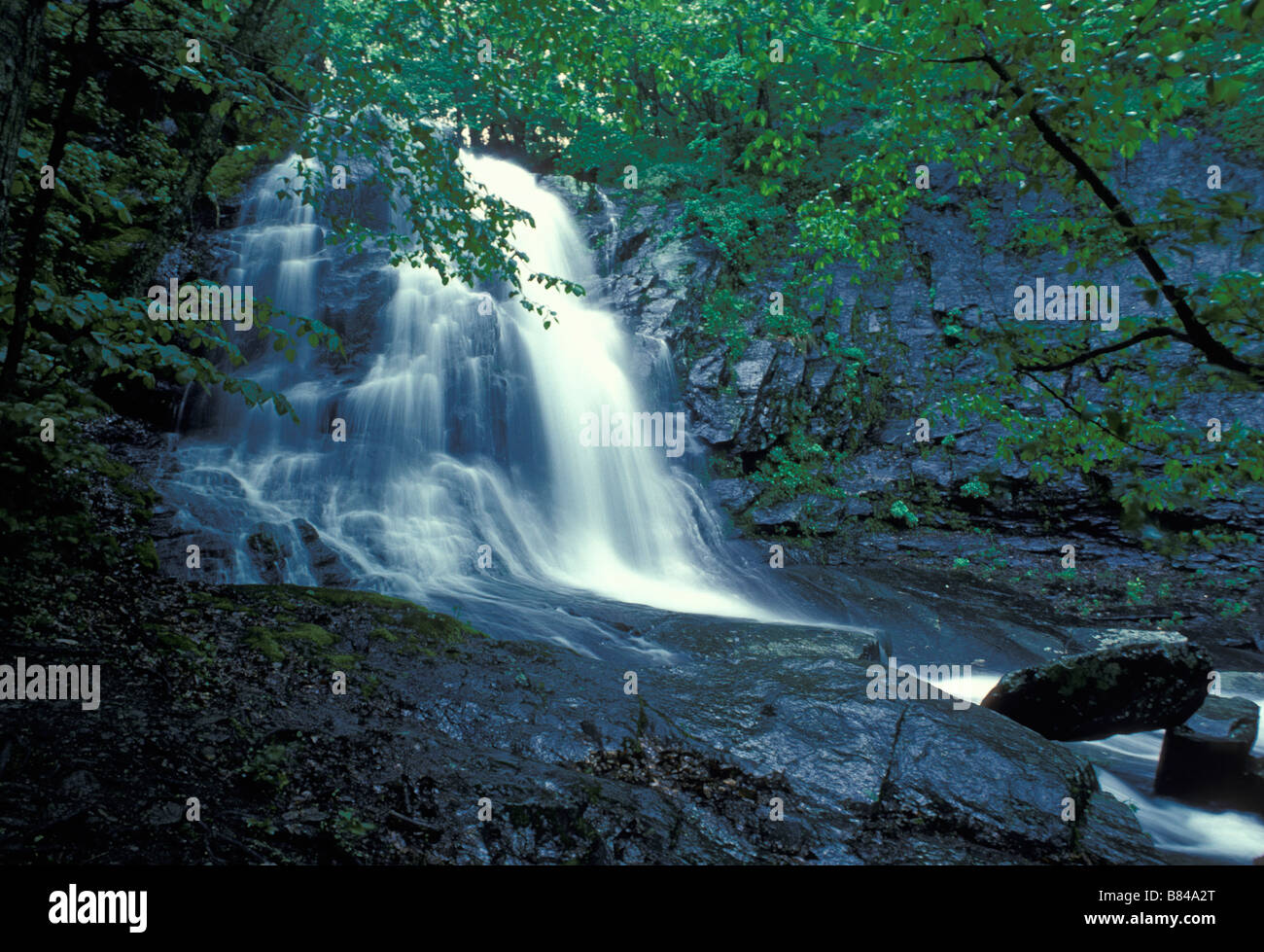 waterfall in Blue Ridge Mountains Stock Photo - Alamy