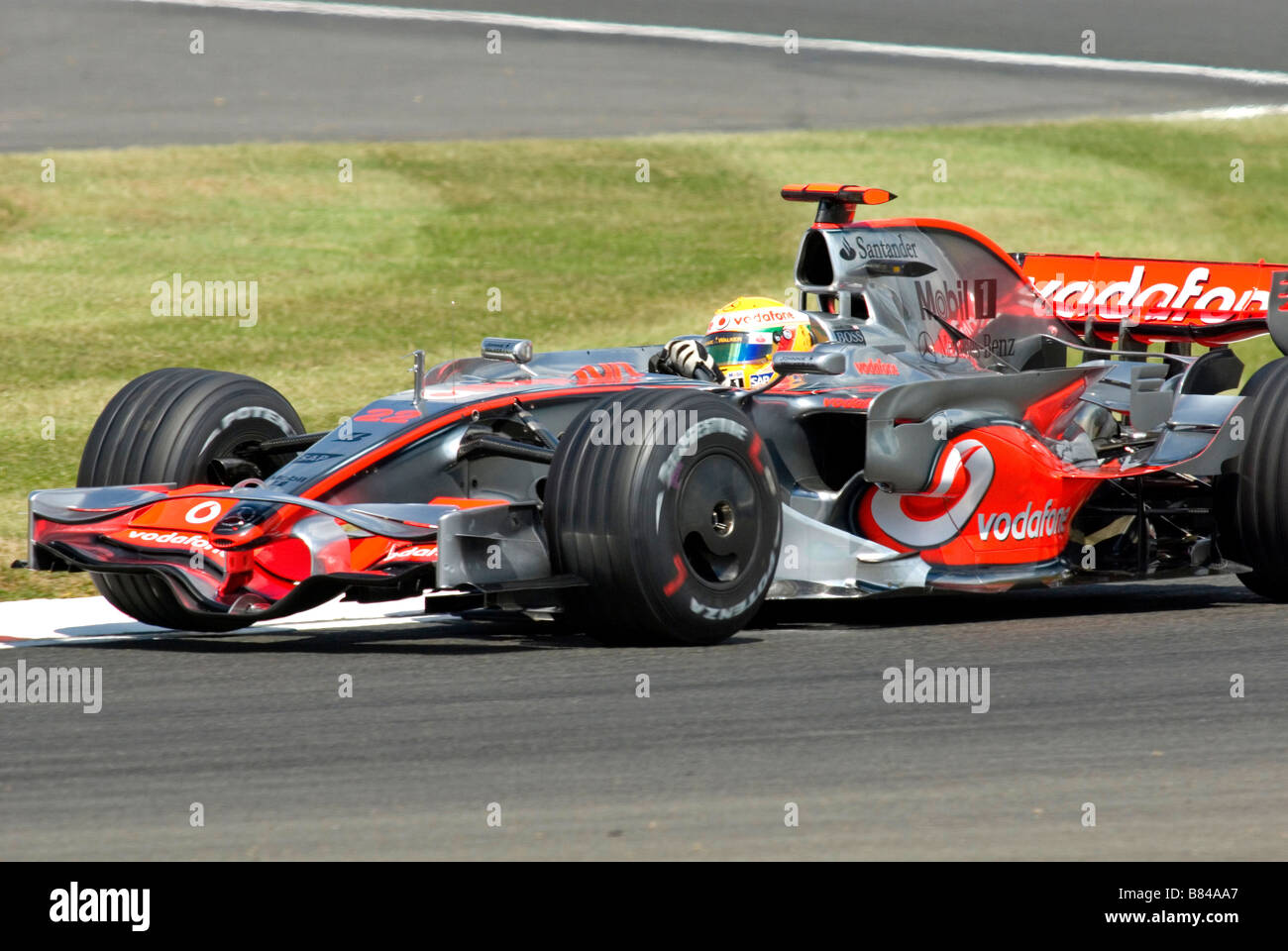 Lewis Hamilton at the British Grand Prix 2008 Stock Photo - Alamy