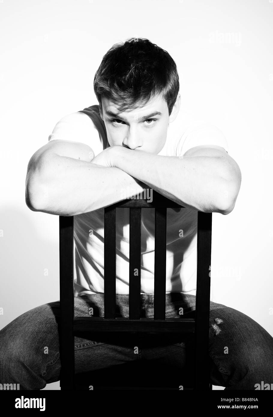 Young attractive model in Black and White Stock Photos & Images - Alamy