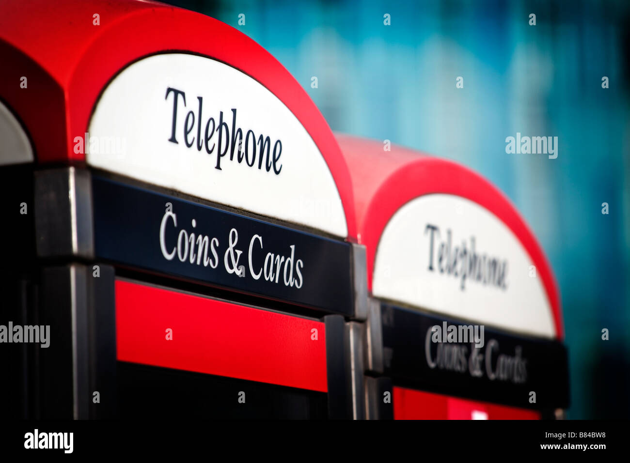 Modern telephone boxes in the centre of Birmingham England UK Stock ...