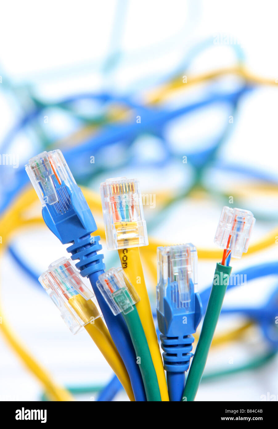 A bunch of eithernet cables Stock Photo - Alamy