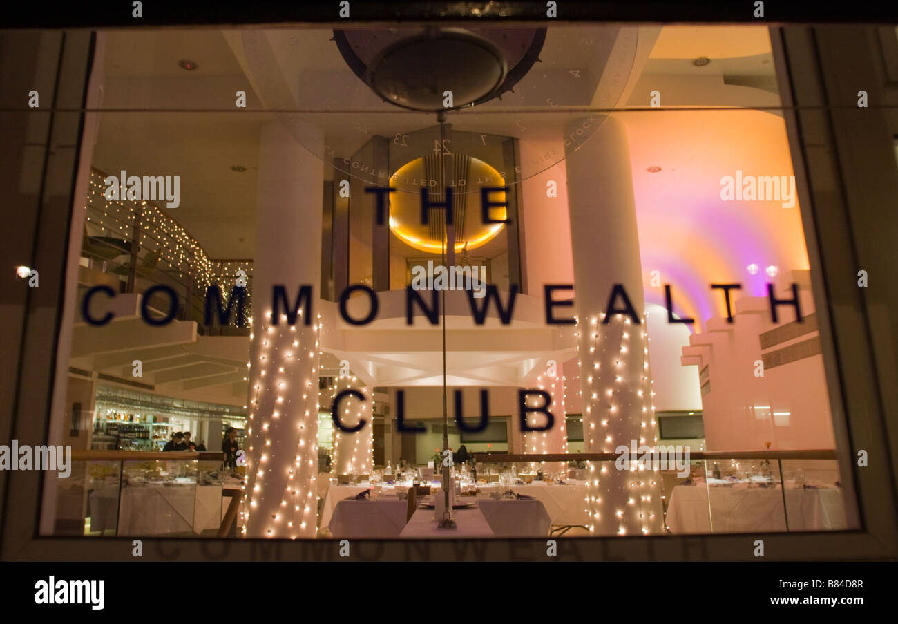 Commonwealth Club Dining room through window, Northumberland Avenue ...